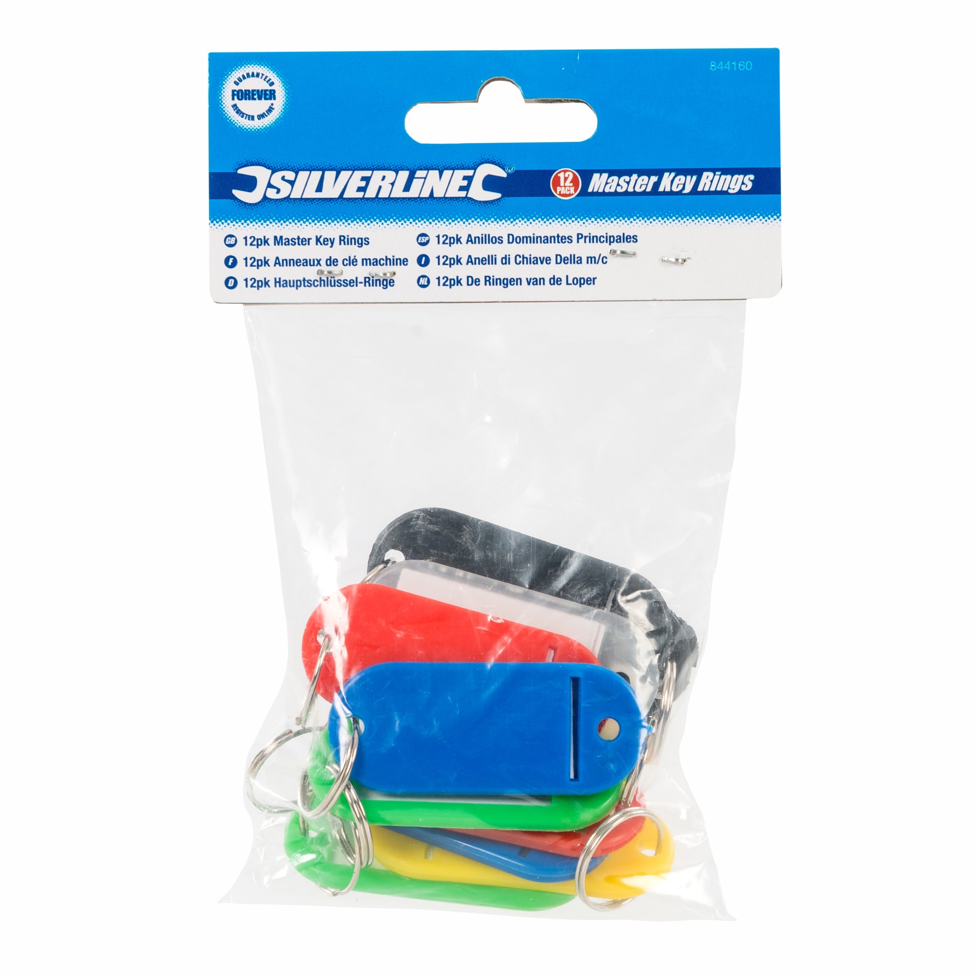 Set 12 etichete breloc pentru chei, multicolor, Silverline - eMAG.ro