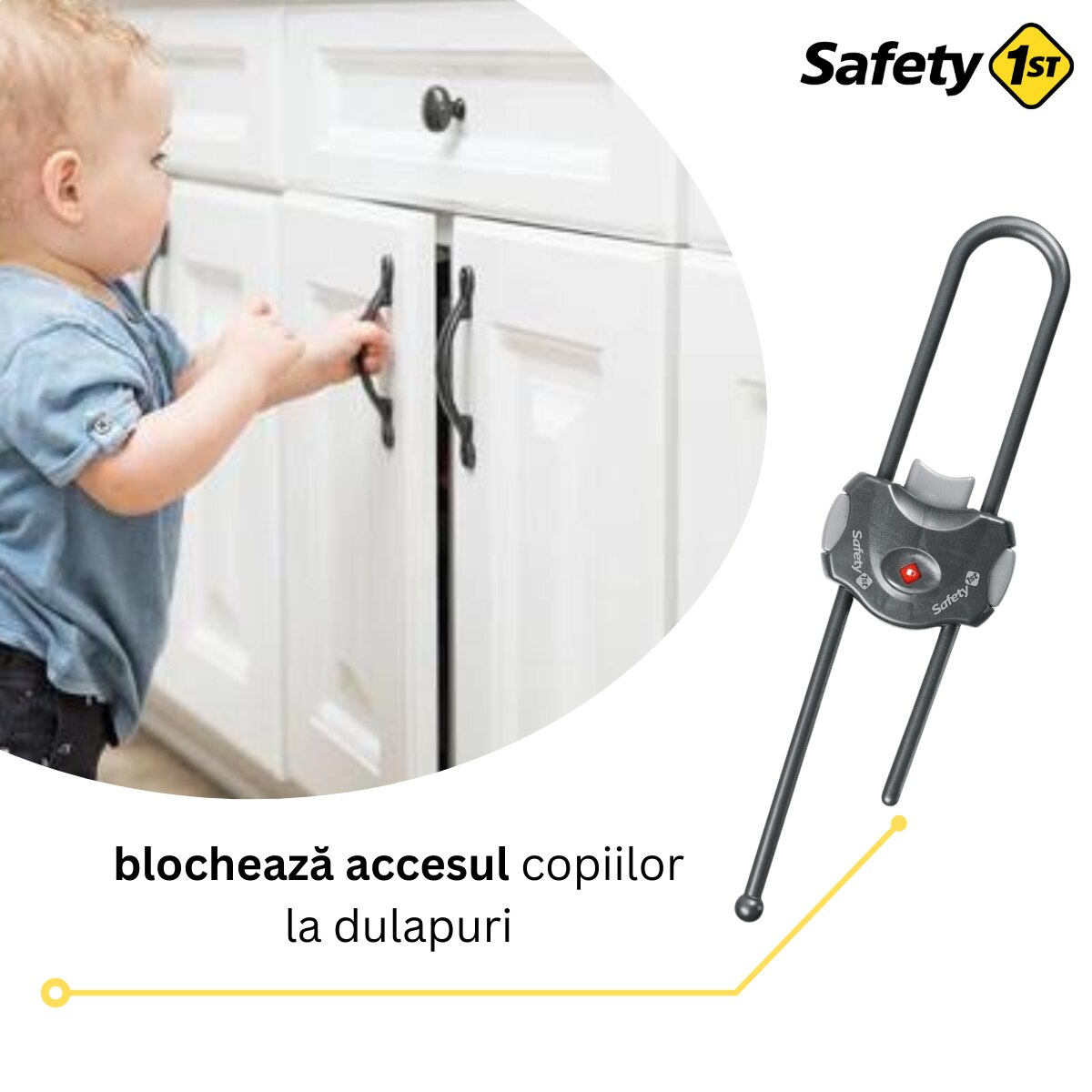 Incuietoare dulapuri pentru protectie copii Safety 1st - eMAG.ro