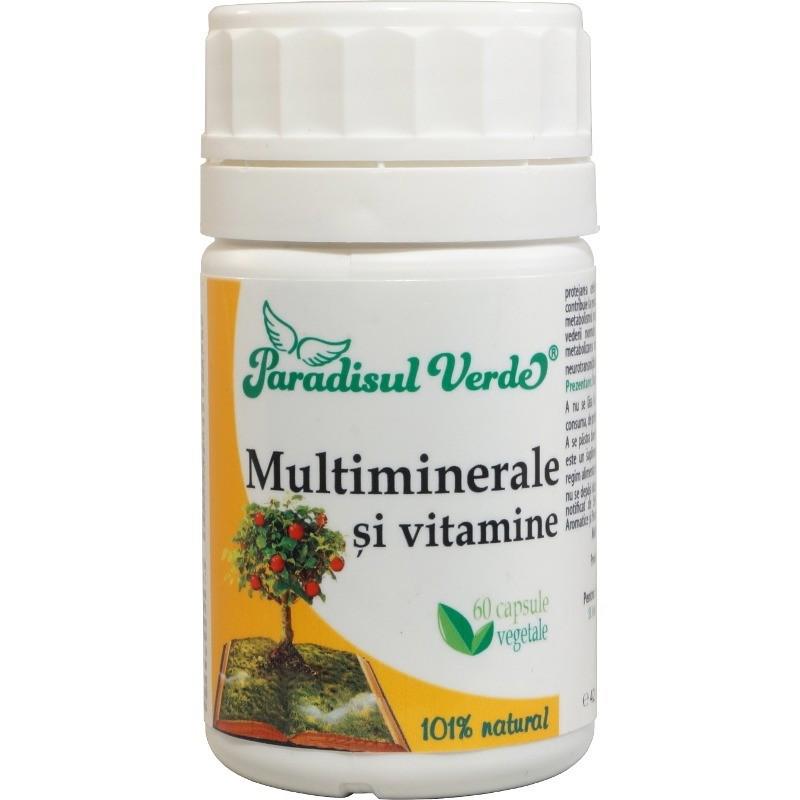 Multiminerale si Vitamine 60 capsule Paradisul Verde - eMAG.ro