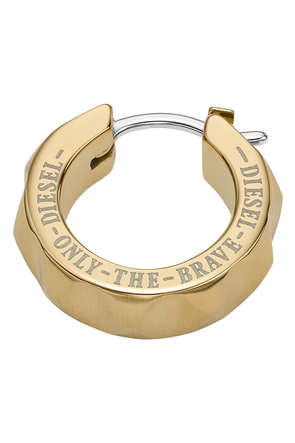 Diesel, Cercei de otel inoxidabil cu logo, Auriu - eMAG.ro