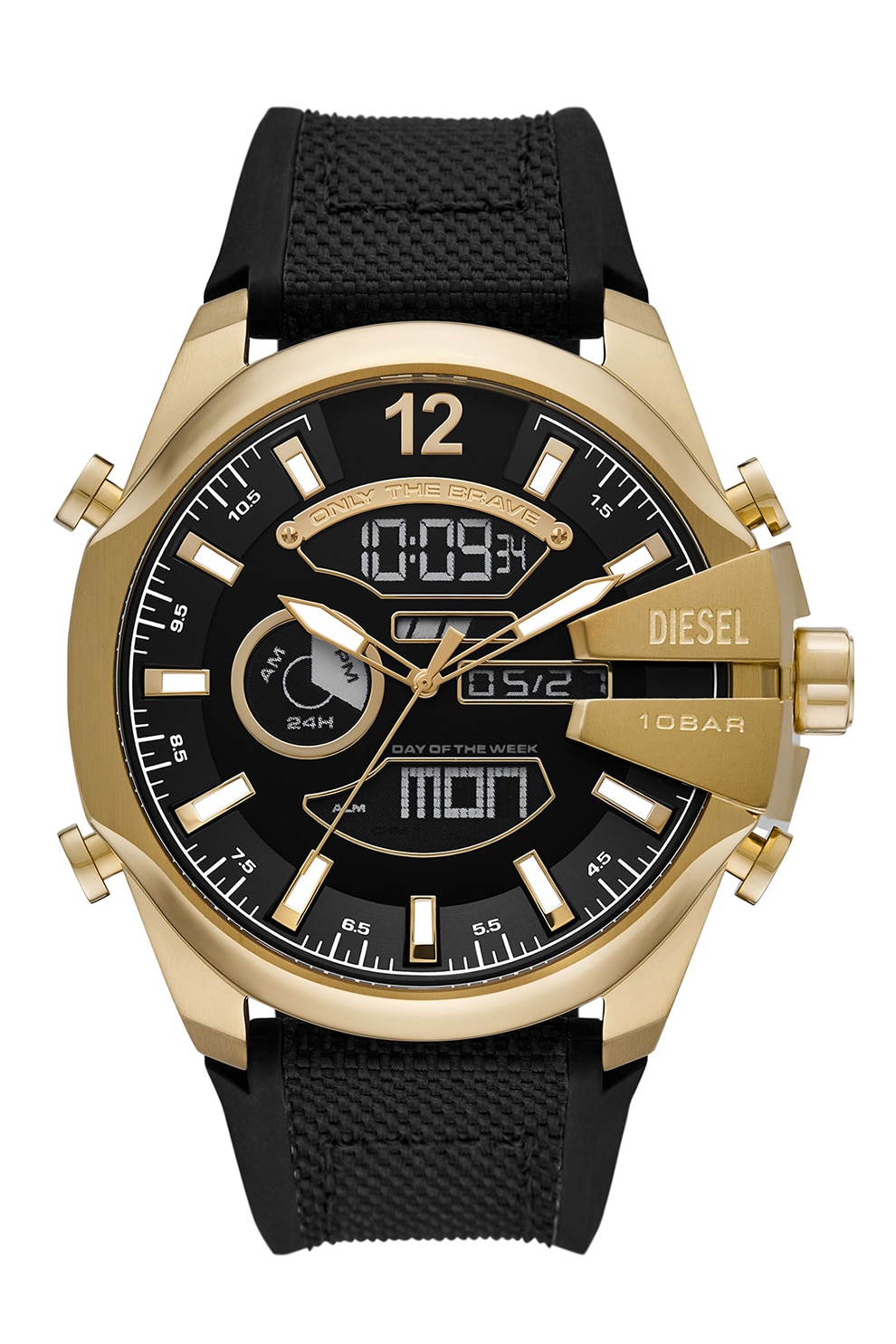 Diesel, Часовник със силиконова каишка, Черен - eMAG.bg