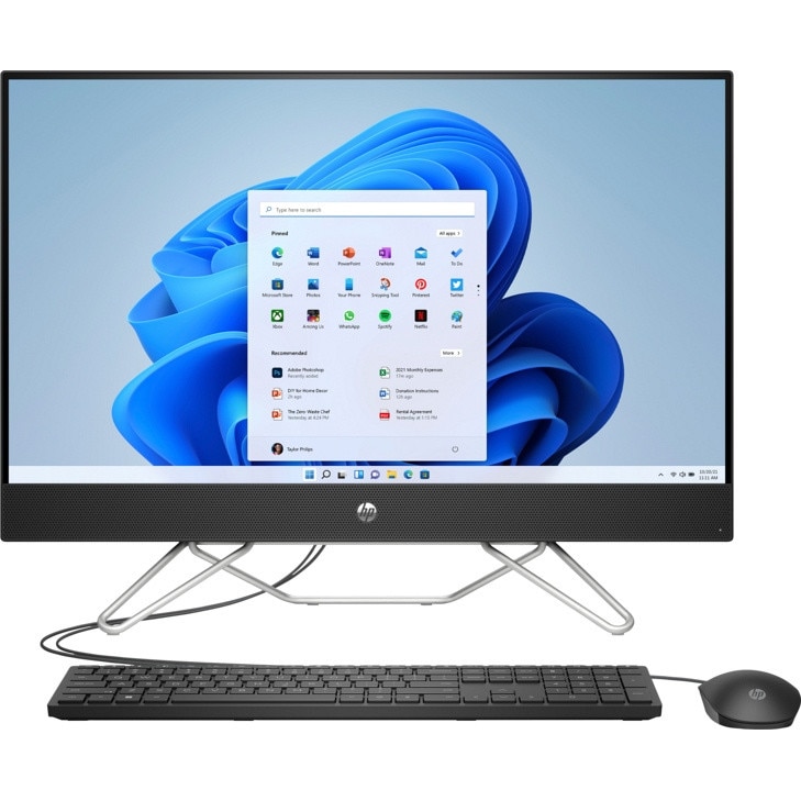 Система All-in-One 27, HP, Full HD, AMD Athlon Silver 3050U, 8 GB, 256 ...