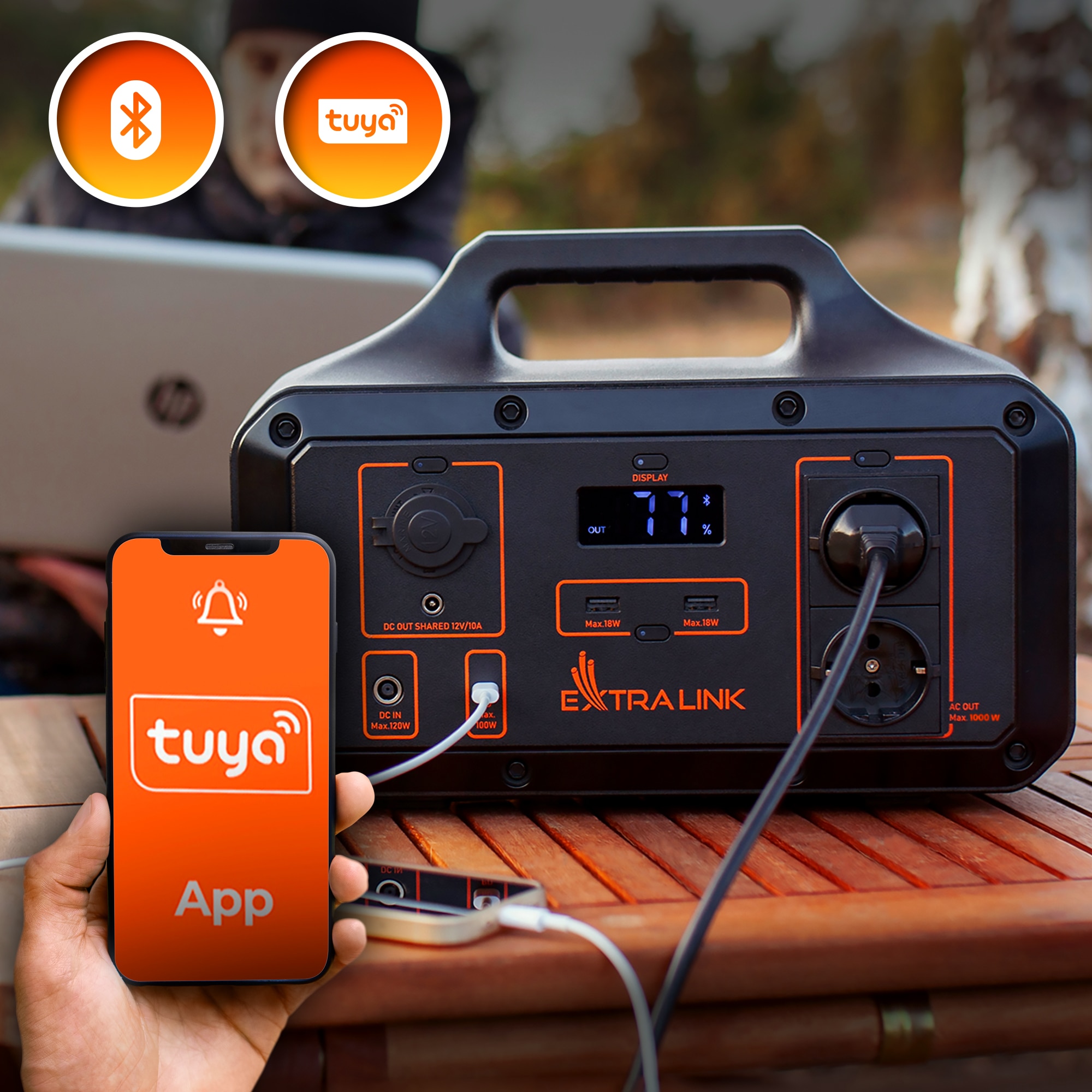 Kit, Extralink, Power Station EPS-S1000S, Panou solar EPS-120W, 1021 Wh ...