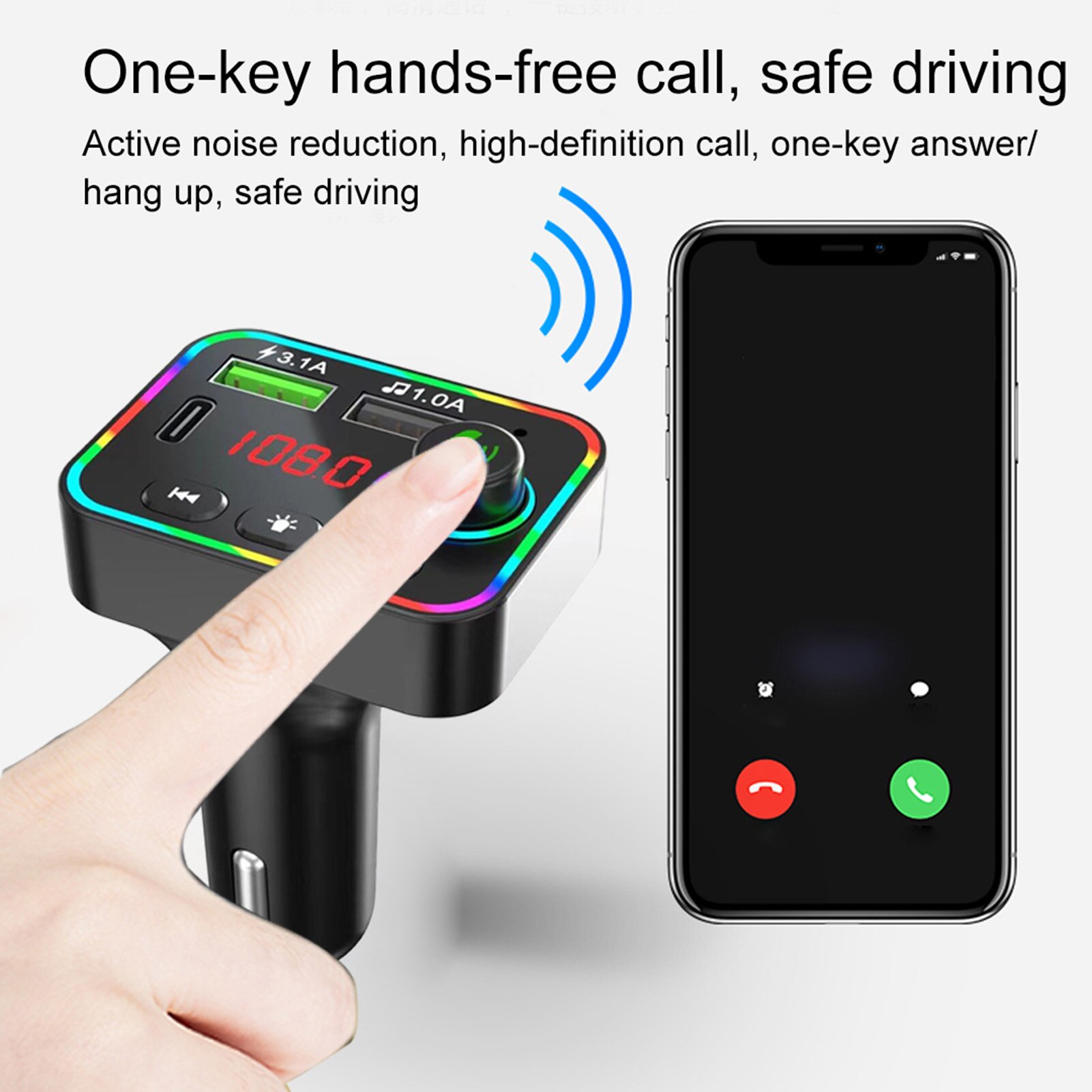 Modulator FM Auto usb charger F4 universal, Negru - eMAG.ro