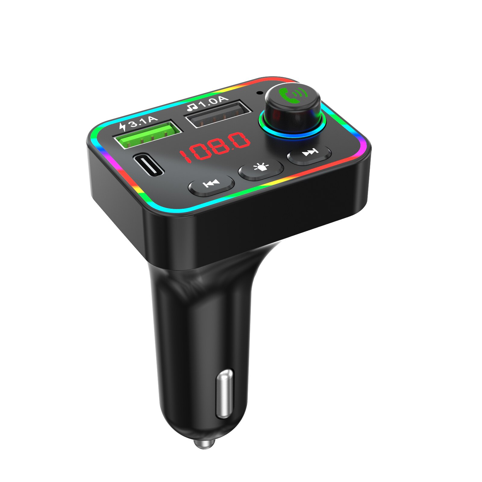 Modulator FM Auto usb charger F4 universal, Negru - eMAG.ro