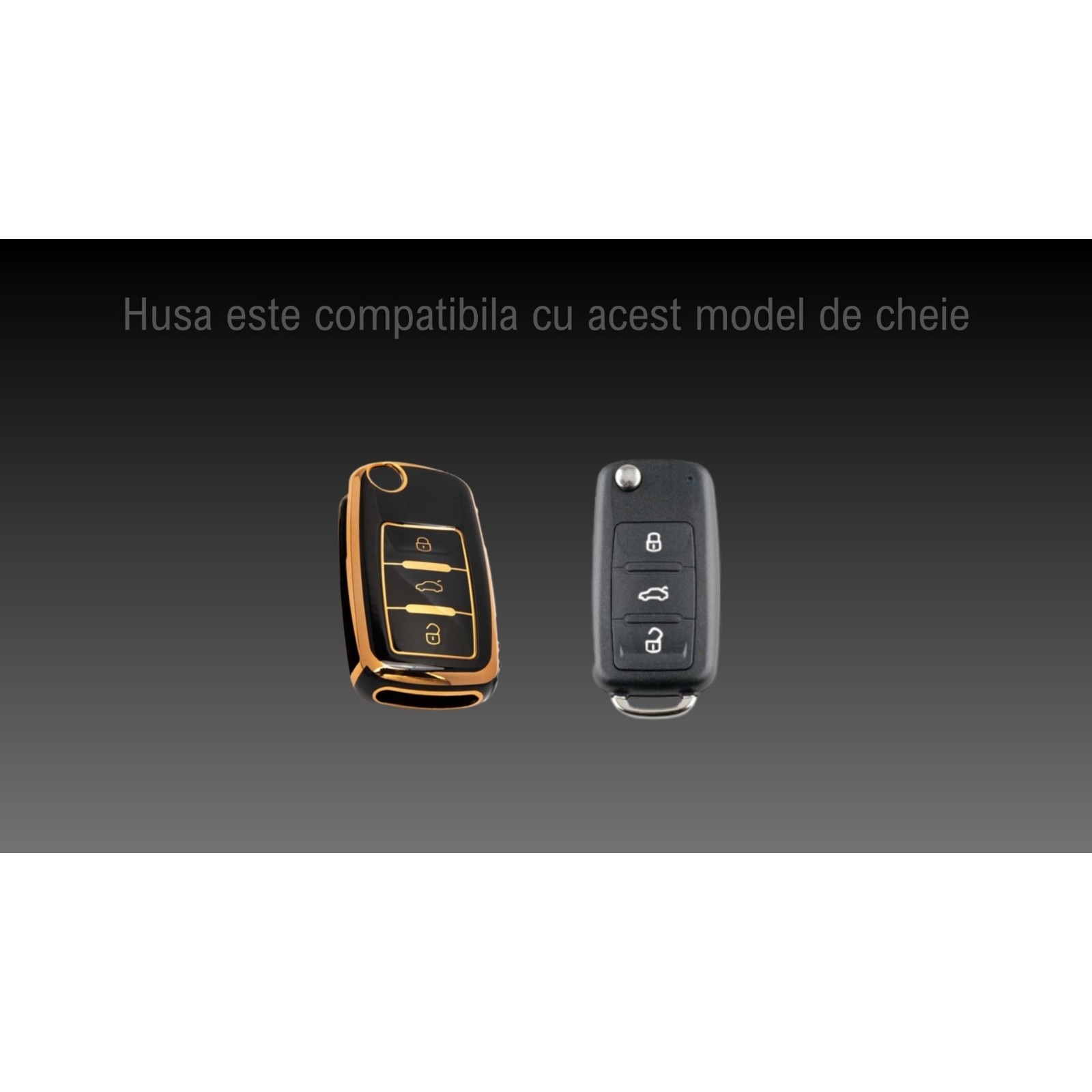 Husa de protectie Luxury Line pentru cheie auto Volkswagen/Skoda/Seat ...