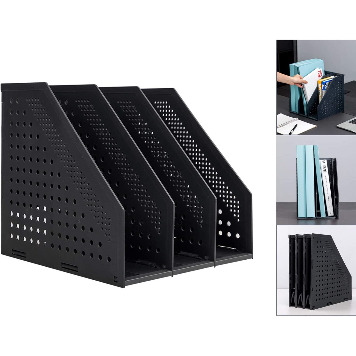 Suport pentru documente, Plastic, 250 x 256 x 243 mm, Gri - eMAG.ro