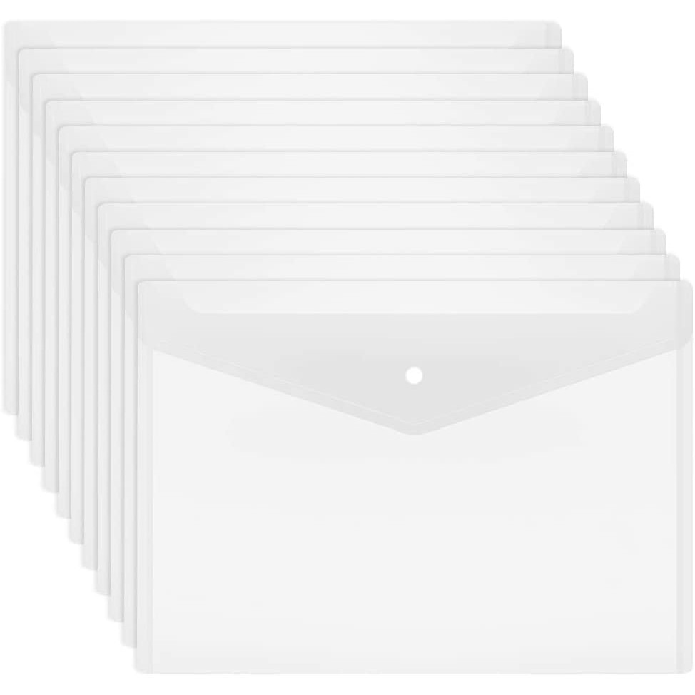 Set 20 de plicuri A4, Plastic, 32.5x23.5 cm, Alb - eMAG.ro