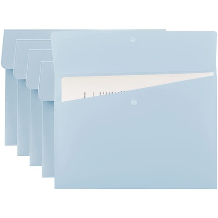 Set 5 dosare A4, Plastic, 23 x 32 cm, Albastru - eMAG.ro