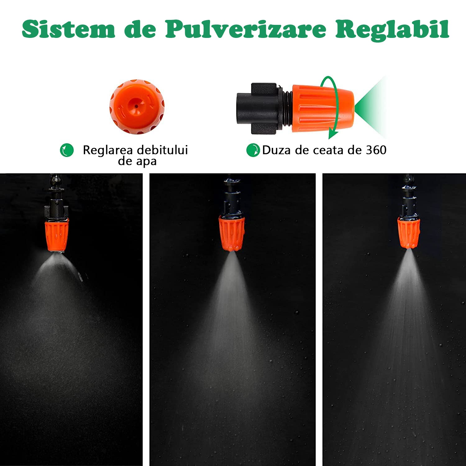Kit de irigatii prin pulverizare, Mixc, 1/4", 20 de pulverizatoare, 39 ...