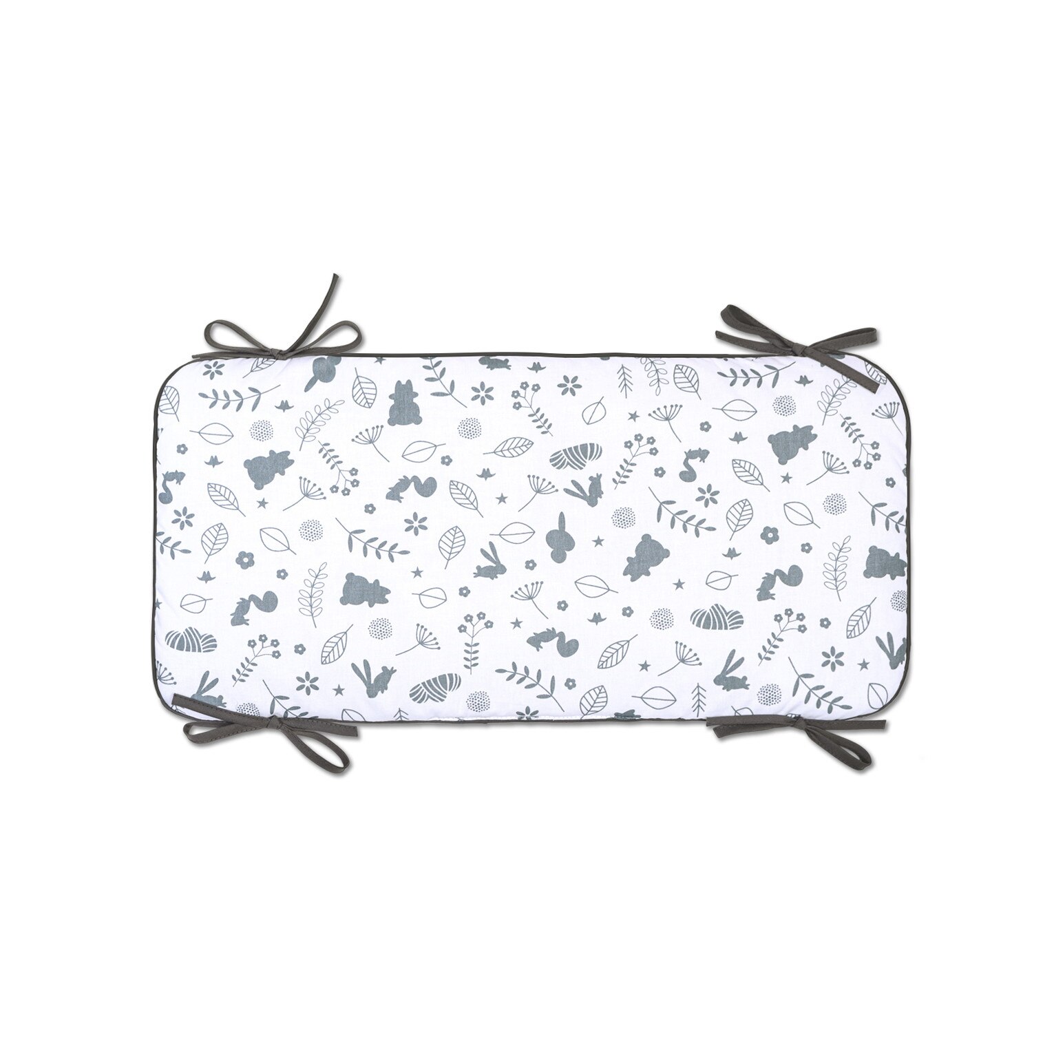 Protectie pentru patut, Bumbac, 60x30 cm, Gri - eMAG.ro