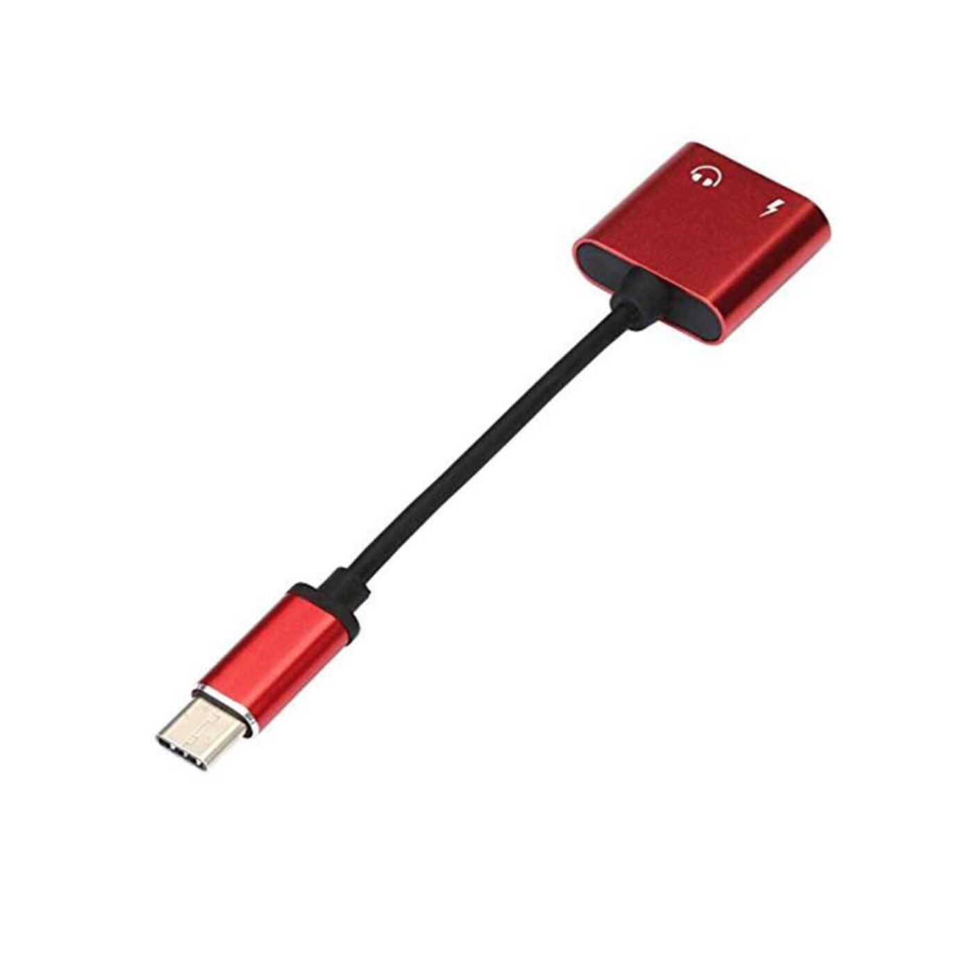 Adaptor 2in1 cu casti si charger USB Type C si jack 3,5 mm, splitter ...