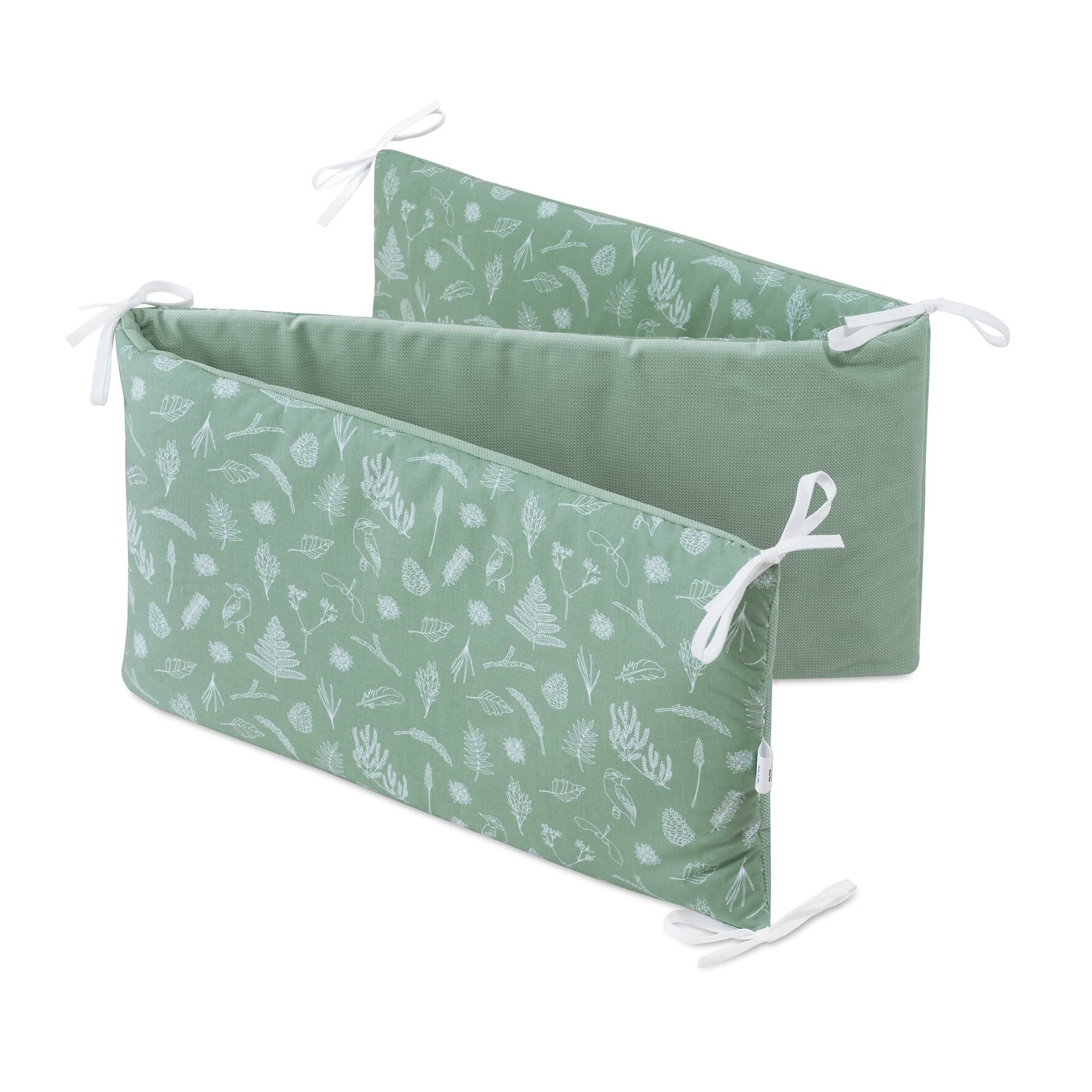 Bariera protectie pentru patut, Safari, Bumbac, Verde - eMAG.ro