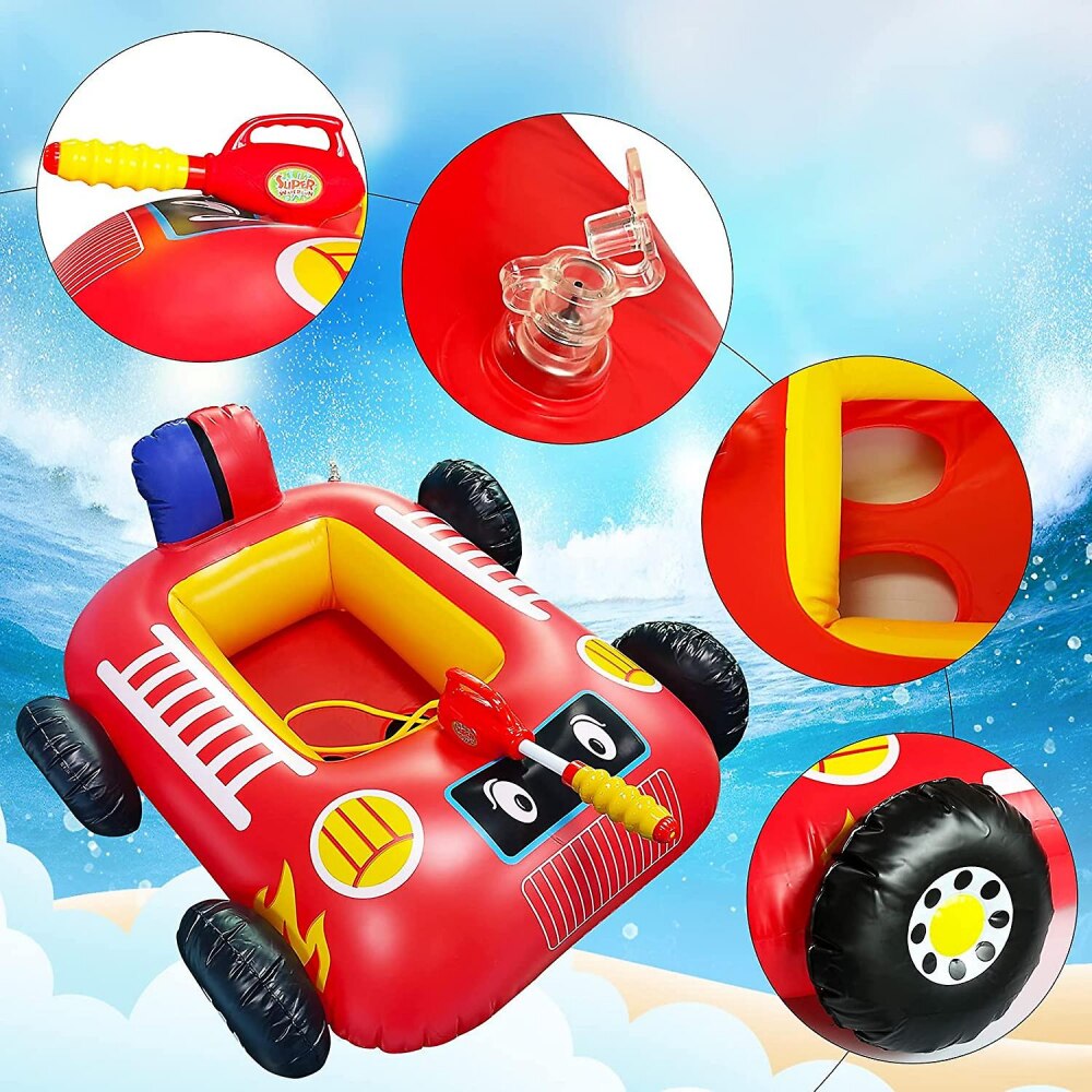 Barca gonflabila tip Masinuta cu pistol de apa 77x85 cm - eMAG.ro