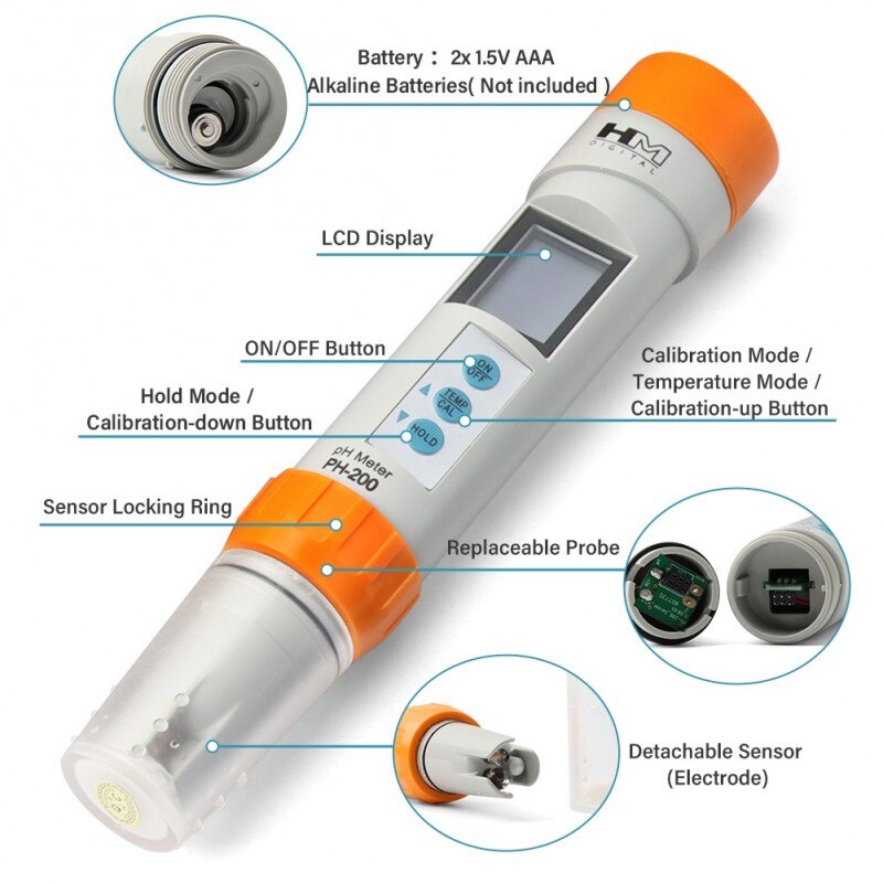 PH-metru profesional cu functie ATS si electrod inlocuibil - eMAG.ro