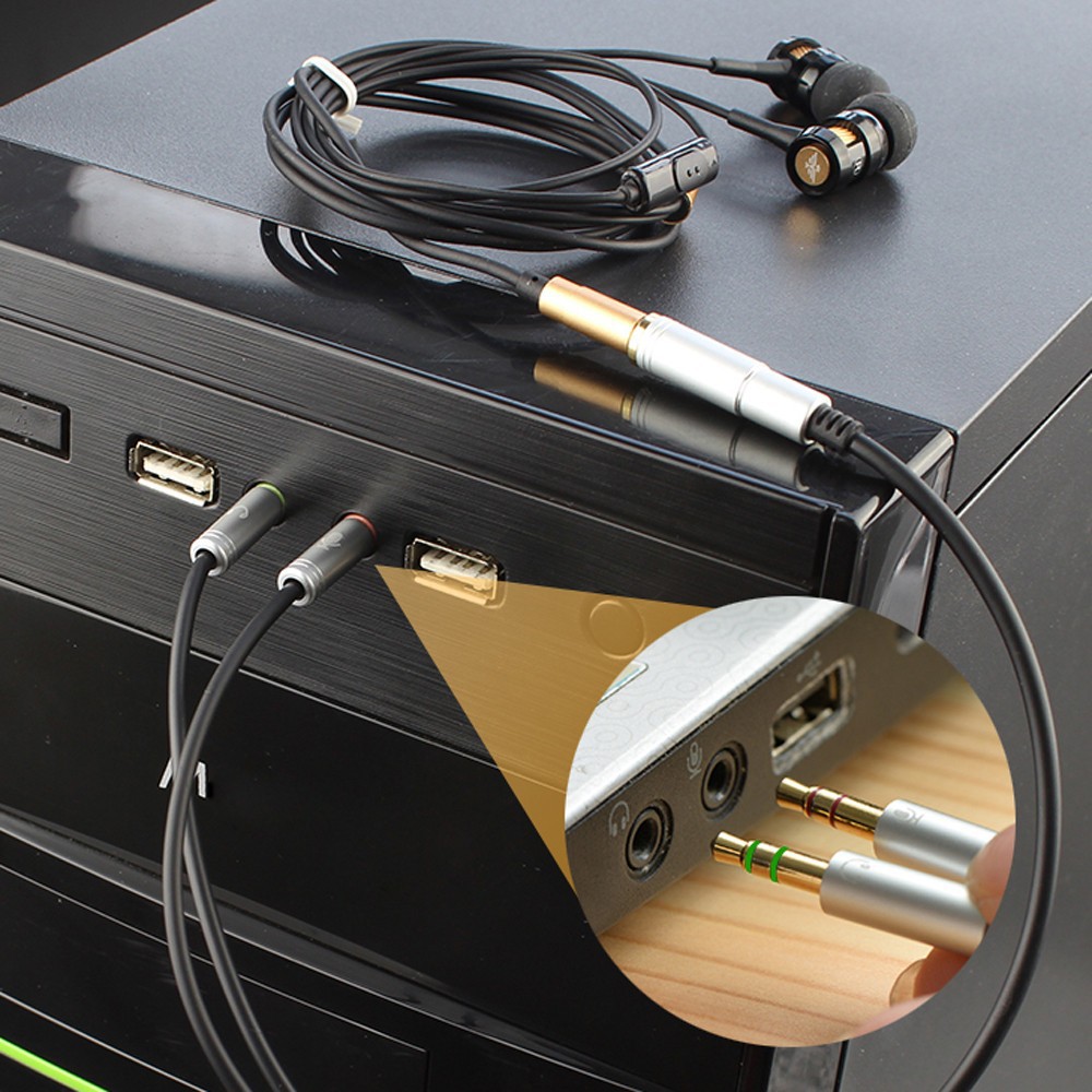 Cablu audio 3,5 mm mama la dual tata casti mic Negru - eMAG.ro