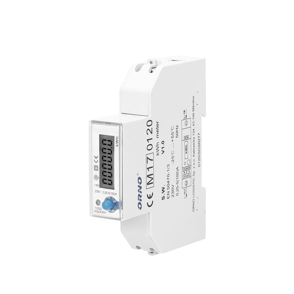 Contor de energie electrica monofazat, Orno, Alb - eMAG.ro