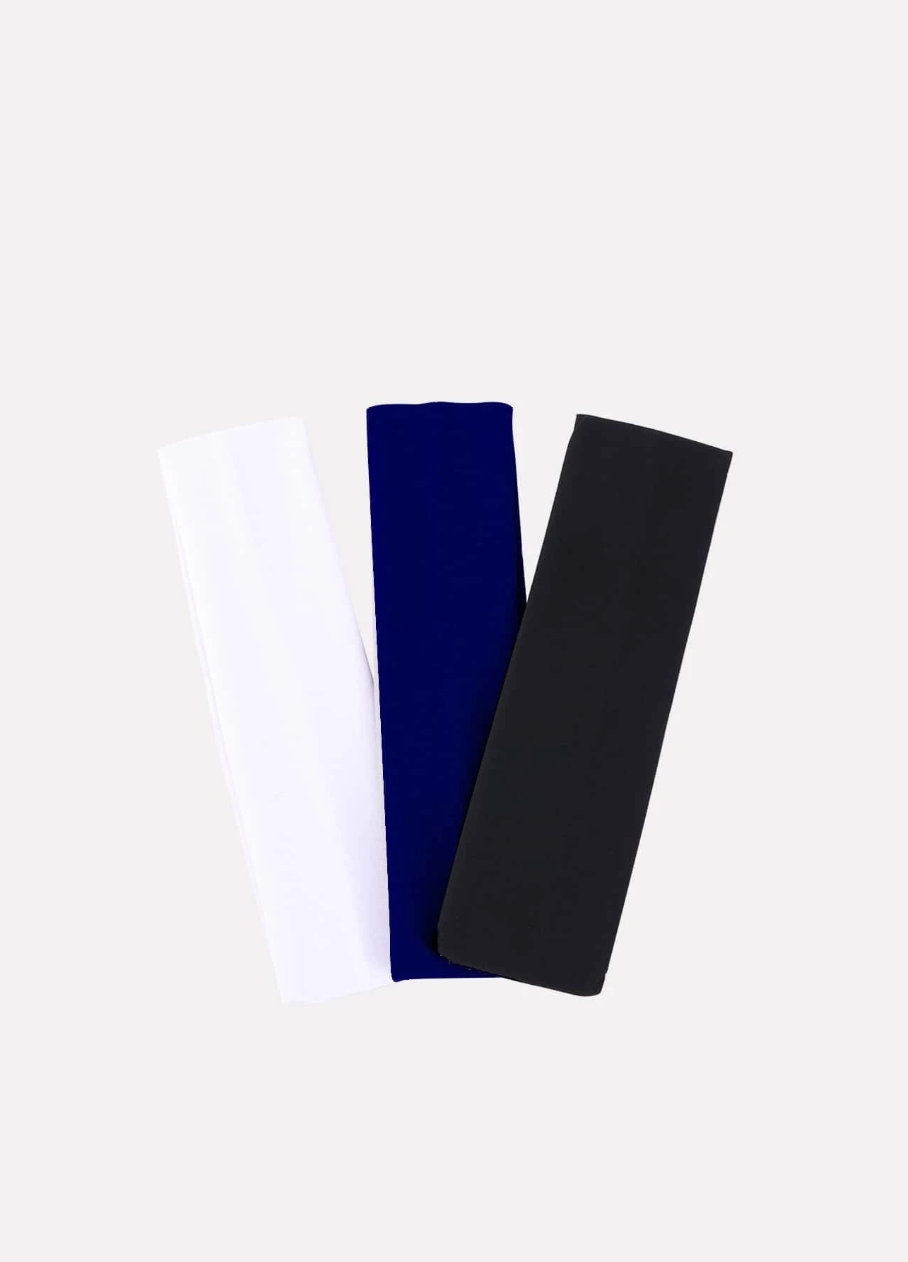 Set 3 Bentite pentru par, Alb - Albastru - Negru - eMAG.ro