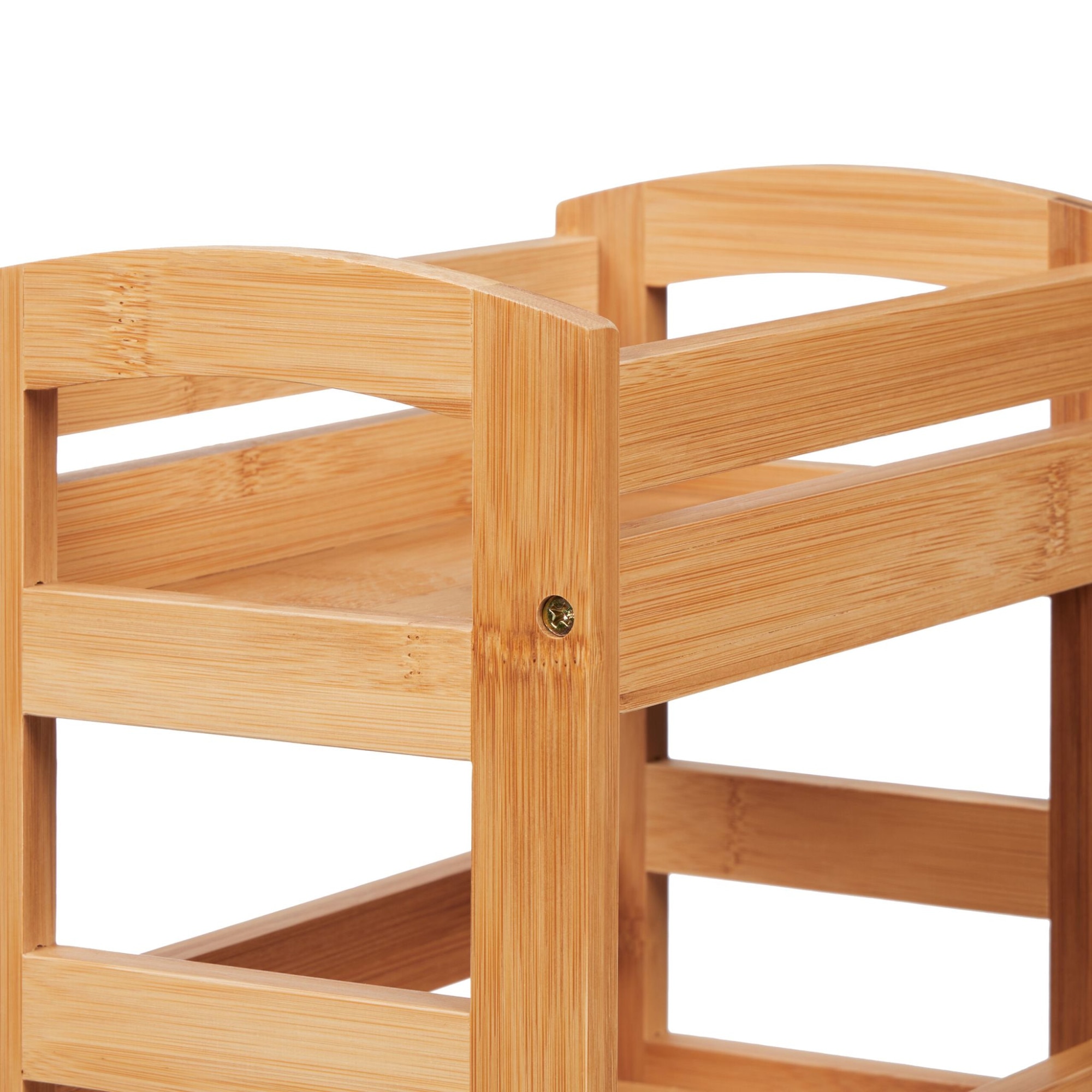 Raft pentru condimente din bambus, 2 polite, 25 x 25 x 7 cm - eMAG.ro