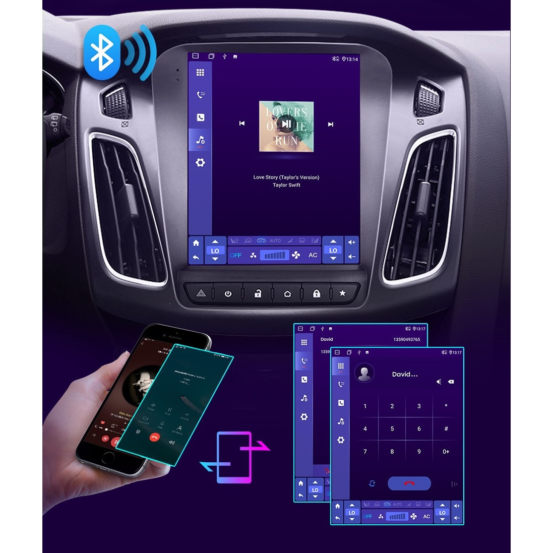 Navigatie Ford Focus MK3 (2012-2017), Ecran Tesla 9.7 inch, Android ...