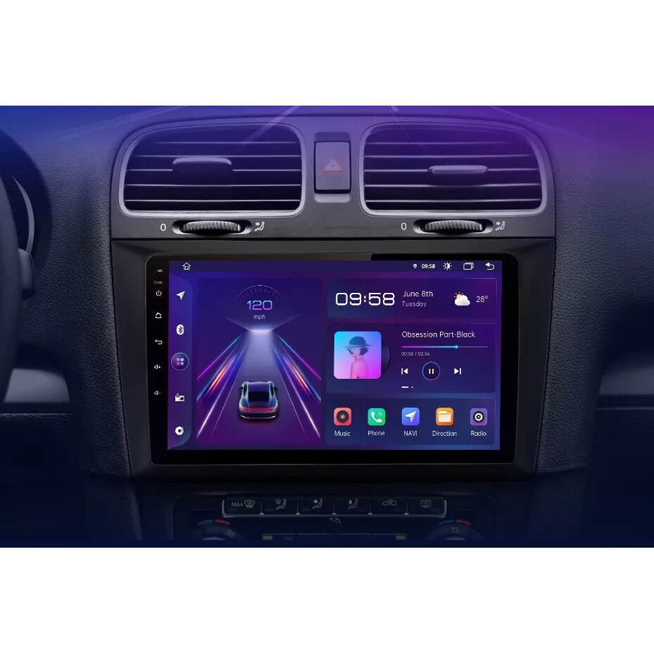 Navigatie Android Volkswagen Golf 6 2009-2012, Android 12, 1GB RAM 32GB ...