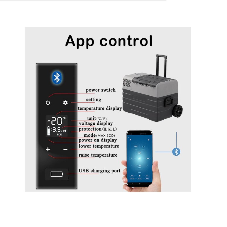 Mini frigider portabil, AC100-240V DC12/24V, Compresor extern, 15 litri ...