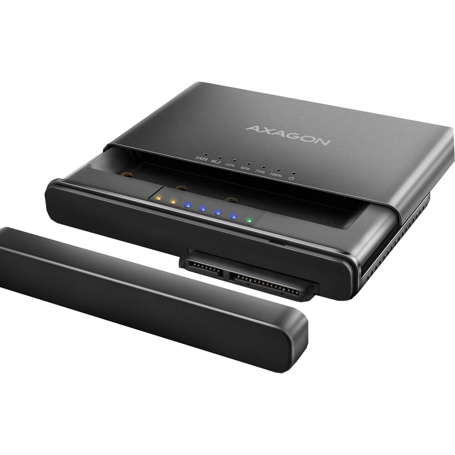 Rack extern Axagon CloneMaster 2, USB-C 3.2 Gen 2 - NVMe M2, SATA 2.5/3 ...