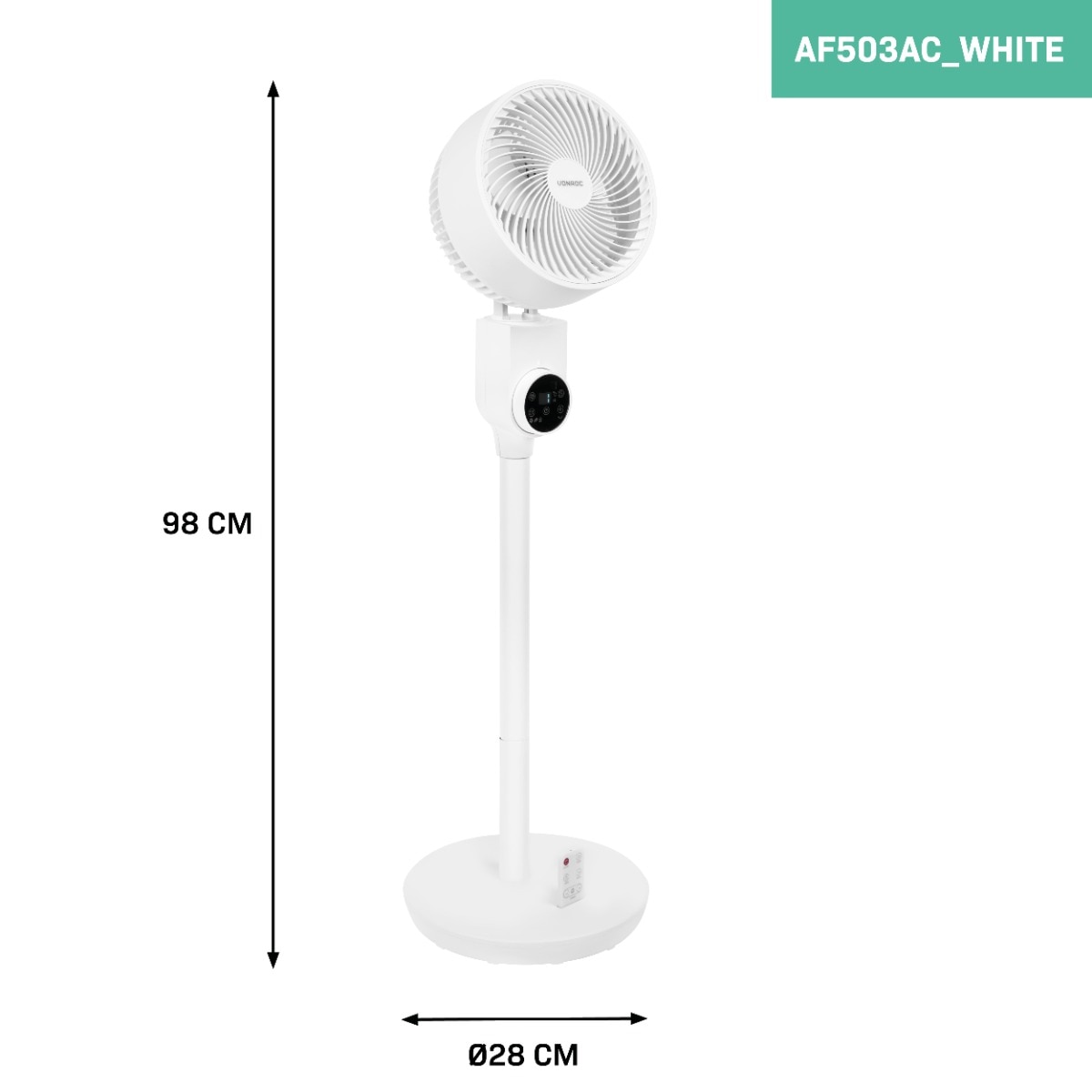 Крачен вентилатор, VONROC, AF503AC_WHITE, луксозен, много тих, 3 ...