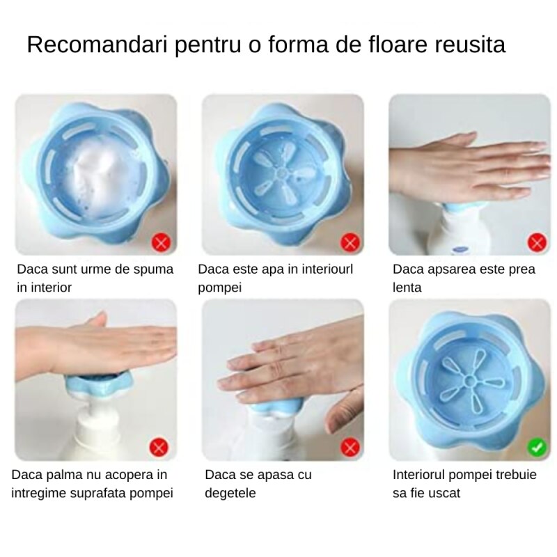 Flacon de tip dispenser pentru sapun lichid spuma, model floare ...