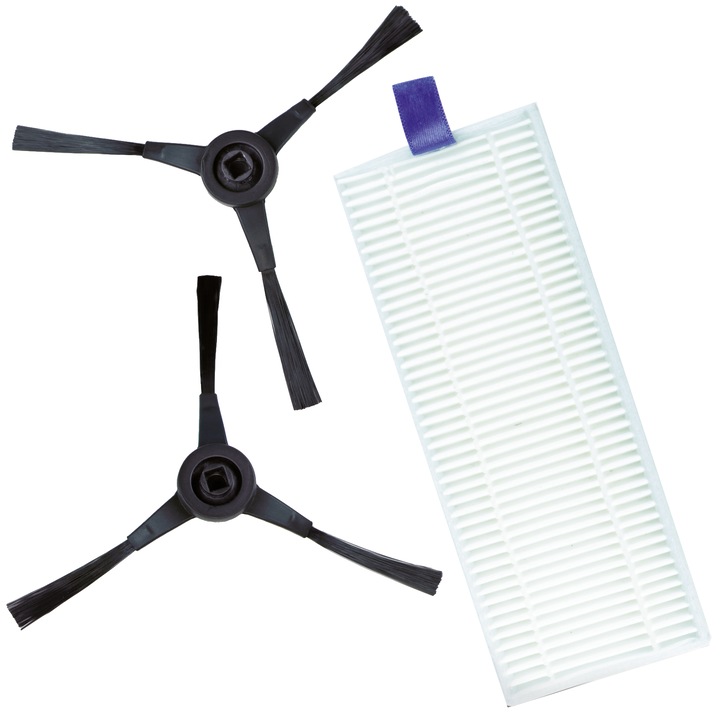 Комплект високоефективен филтър и странични четки Rowenta ZR130002, За прахосмукачка робот ...