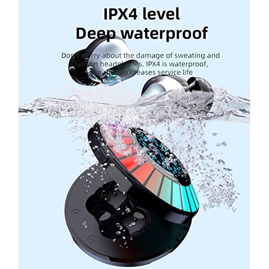 Bluetooth 5.3 Untethered Gaming Headset UFO RGB Light IPX4 Vízálló ...