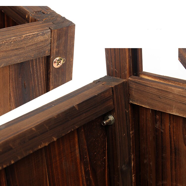 Jardiniera cu spalier de gradina si terasa, din lemn, maro inchis, 180 ...