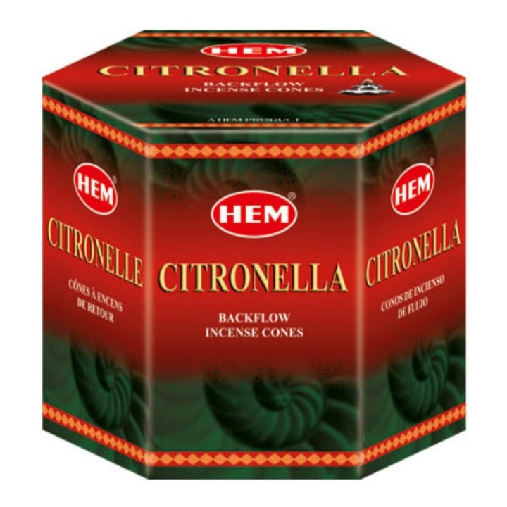 Pachet 40 Conuri parfumate Backflow HEM Citronella si Ulei aromaterapie ...