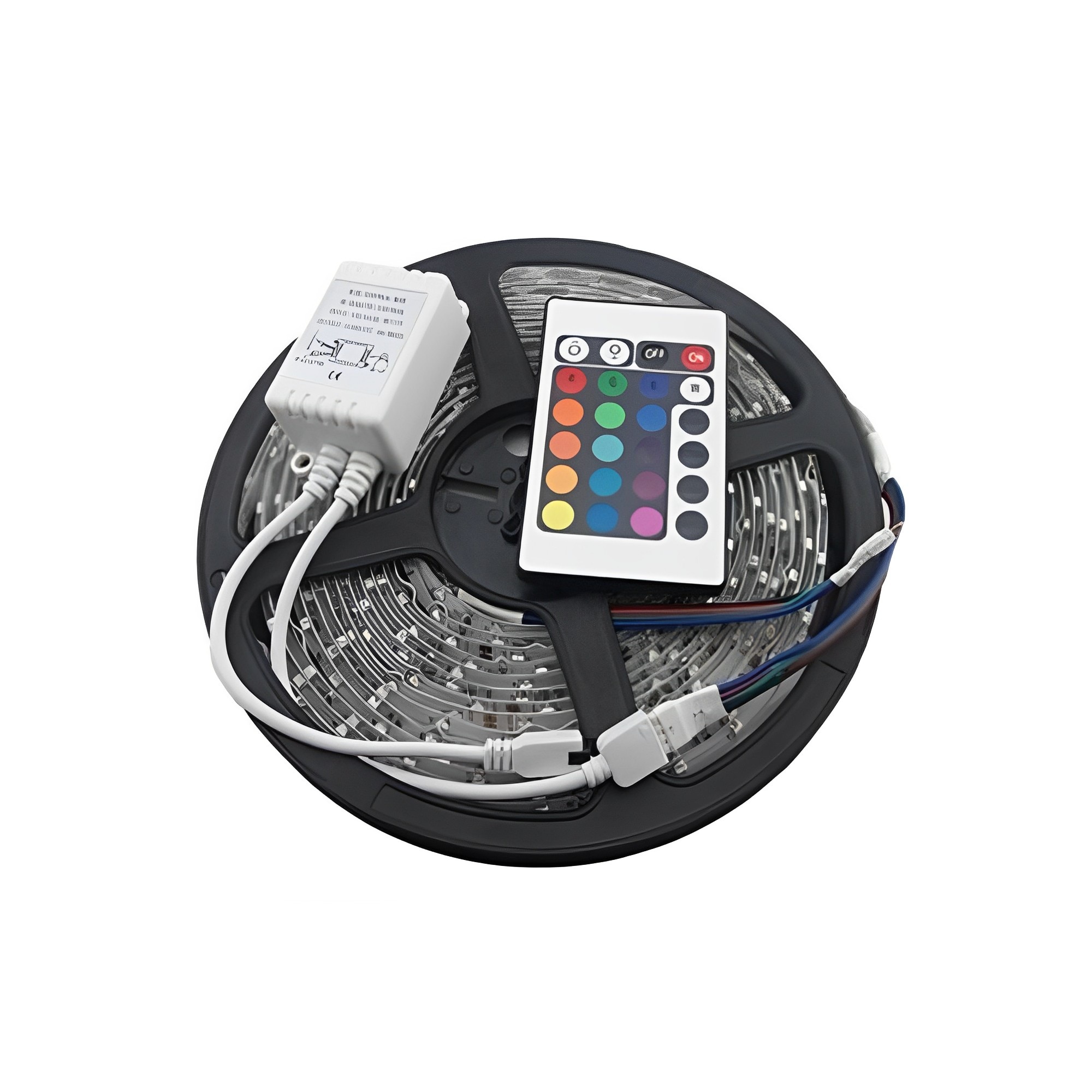 Kit Banda LED RGBW, rola 5 metri, cu Telecomanda, 60 LED/m, 10W/m, 12V ...