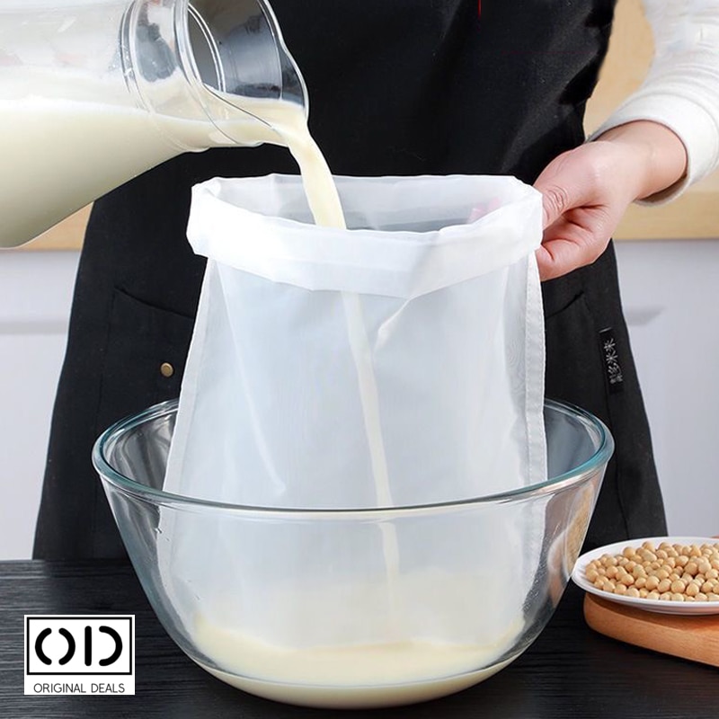 Punga pentru Strecurat Alimente Lichide, cu Sita Foarte Fina si Snur ...