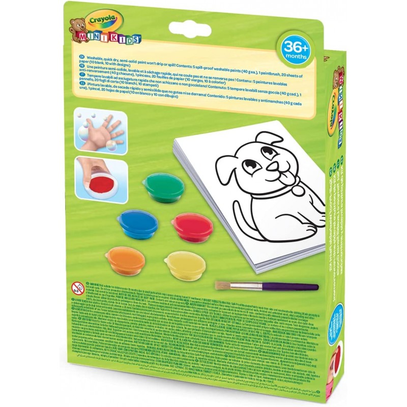 Set pictura si desen Crayola Mini Kids, vopsea tempera netoxica si ...