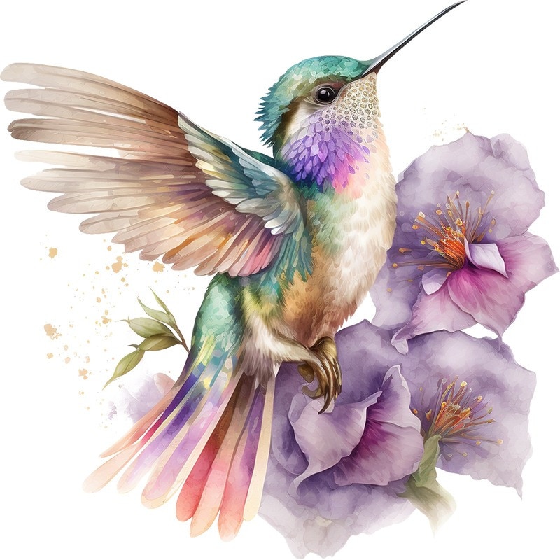 Sticker decorativ, Pasarea Colibri, Multicolor, 60 cm, 1271STK-6 - eMAG.ro