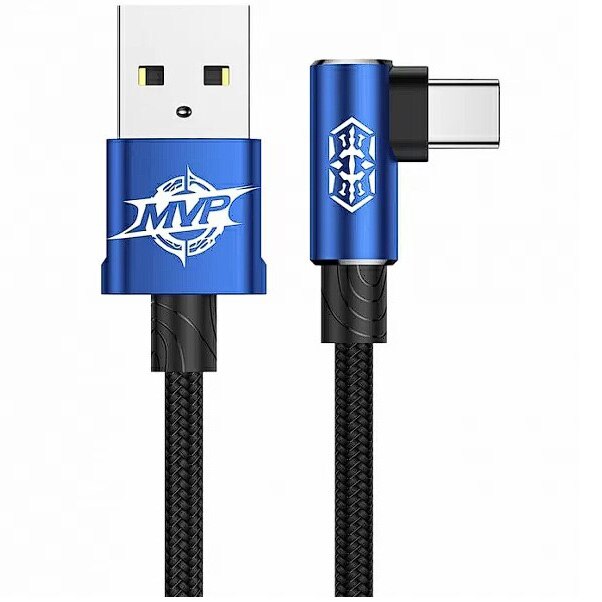 Кабел за зареждане и данни Baseus Mvp 2 Fast Charging Usb към Usb Type C 100w под ъгъл от 90