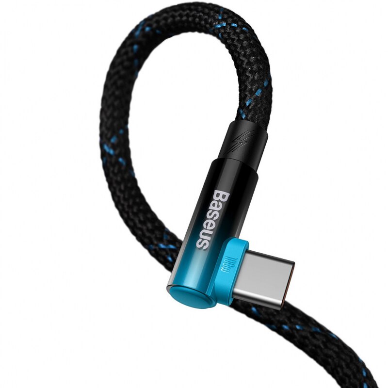 Cablu alimentare si date Baseus, MVP 2, Fast Charging, USB Type-C la USB Type-C 100W unghi 90 ...