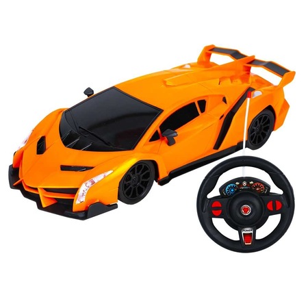 Masina cu telecomanda in forma de volan, cu roti din cauciuc, scara 1: ...