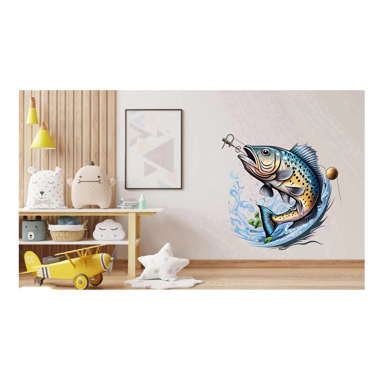 Sticker decorativ, Peste, Albastru, 60 cm, 1273STK-2 - eMAG.ro