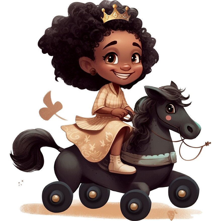 Sticker decorativ, Mica Printesa, Negru, 65 cm, 1280STK-2 - eMAG.ro