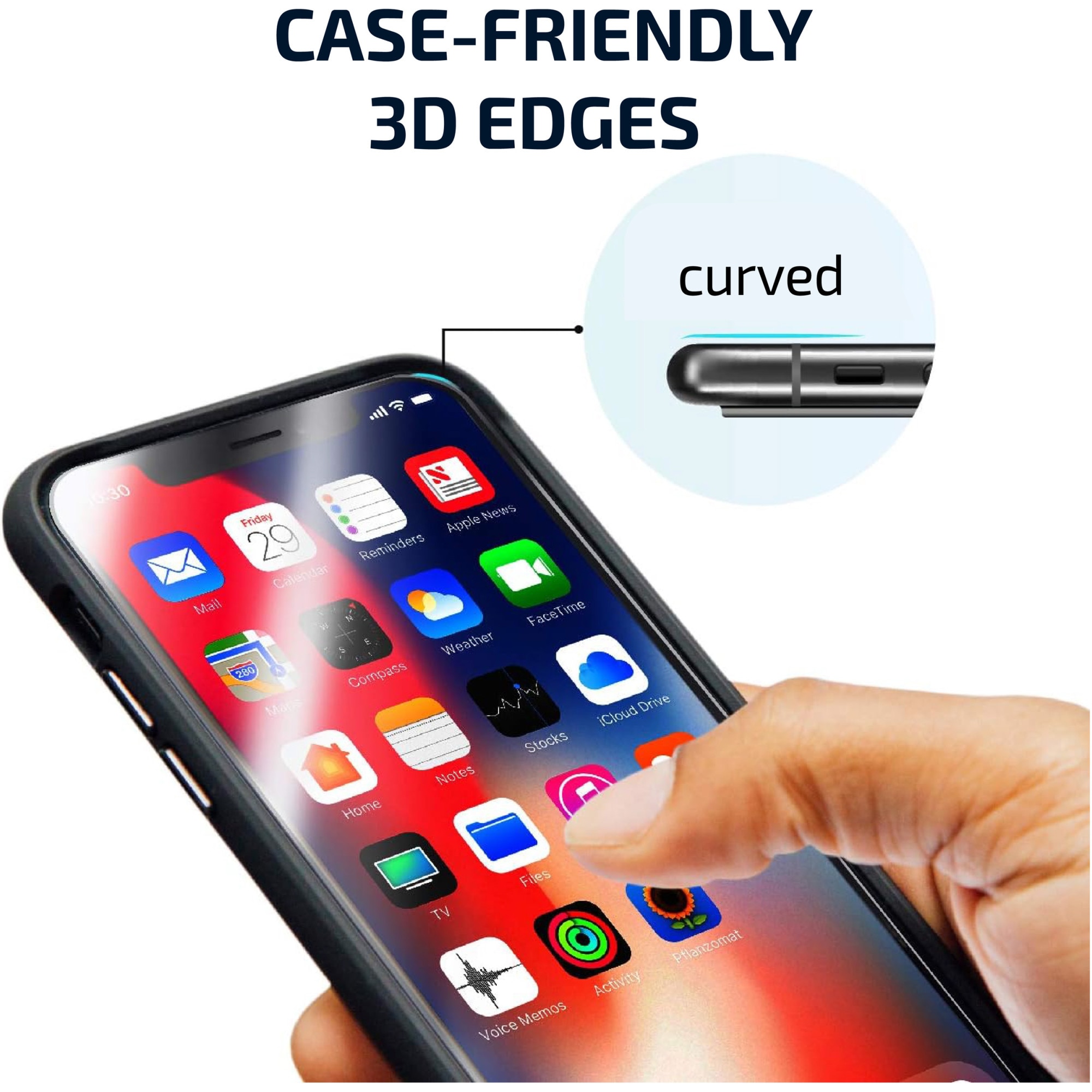 Védőfólia A+ Tempered Glass 2.5D iPhone 14 Plus / 13 Pro Max - eMAG.hu