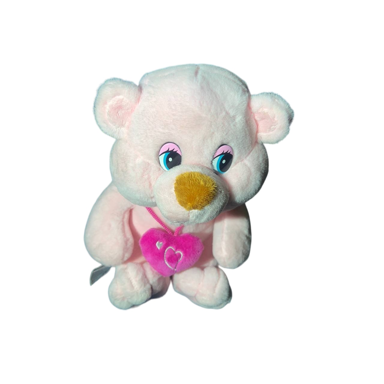 Jucarie de plus Ursulet cu lantisor si inimioara, 30Cm, Roz - eMAG.ro