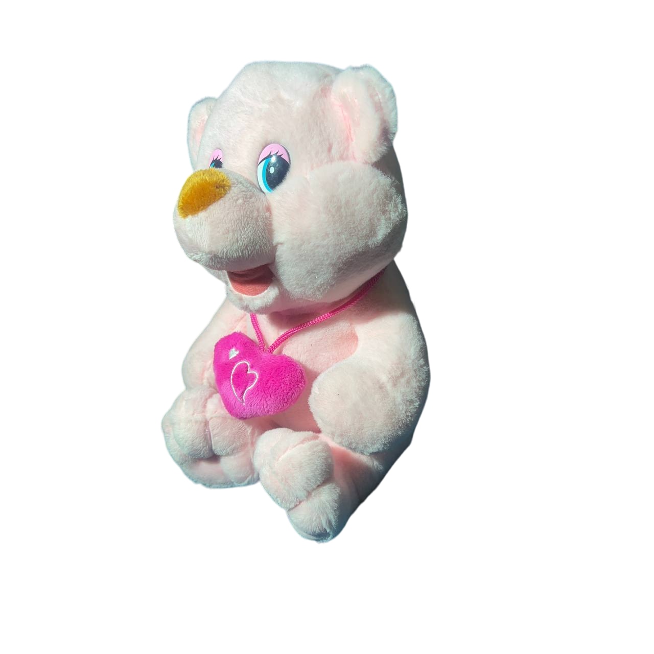 Jucarie de plus Ursulet cu lantisor si inimioara, 30Cm, Roz - eMAG.ro