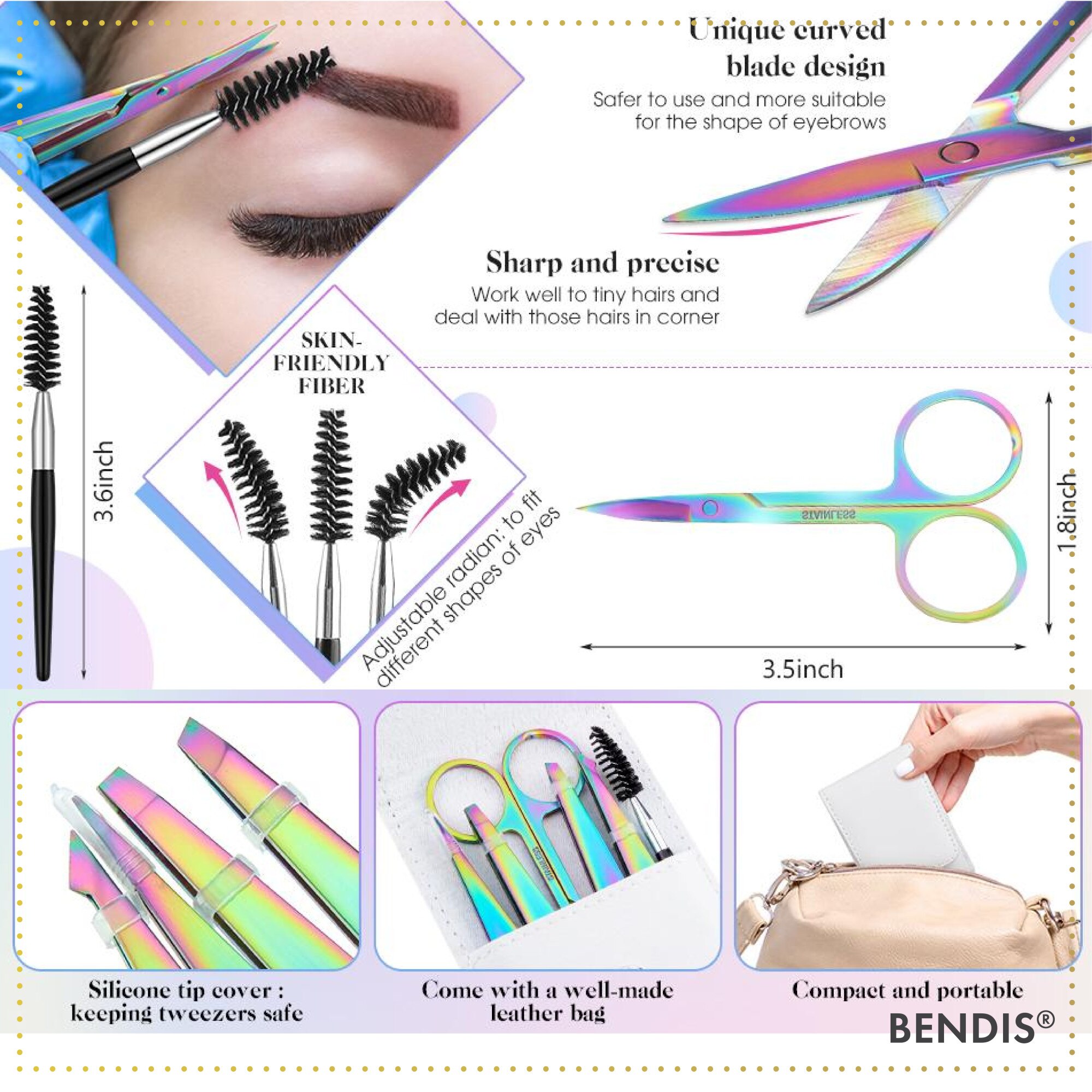 Set de 4 pensete profesionale de inalta precizie, forfecuta curbata din ...