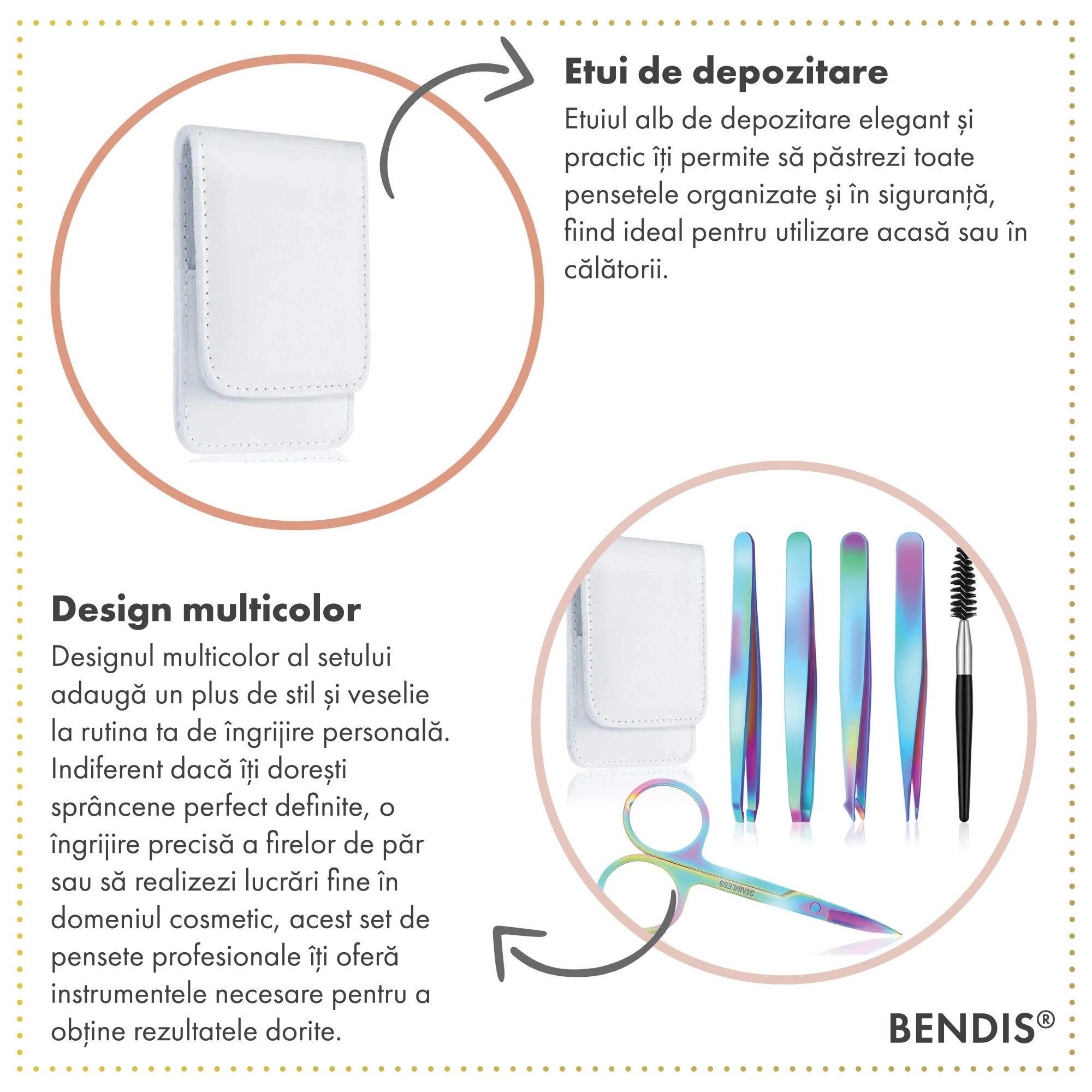 Set de 4 pensete profesionale de inalta precizie, forfecuta curbata din ...