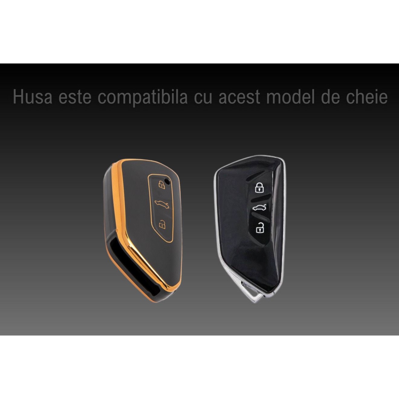 Husa de protectie Luxury Line pentru cheie auto VW Volkswagen VW Golf ...