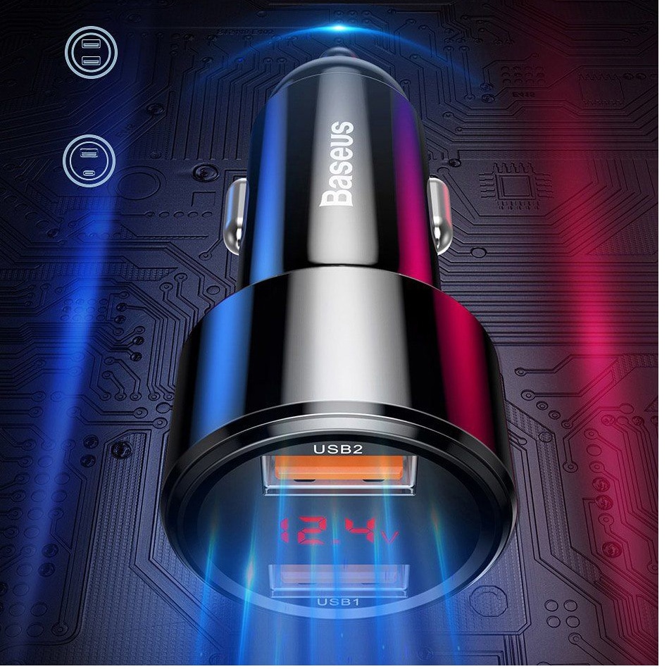 Incarcator Auto Baseus, Dual Magic Series Quick Charger, Black - eMAG.ro