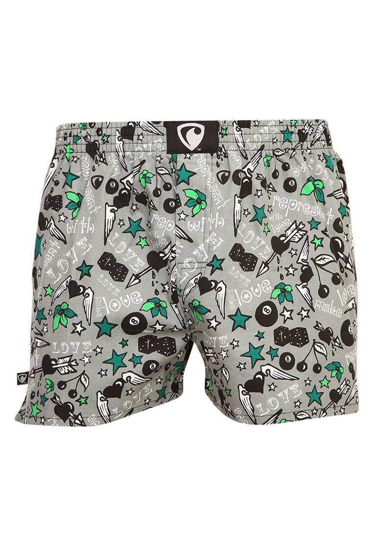 Boxeri lungi pentru barbati, Represent, Bumbac, Gri, M - eMAG.ro